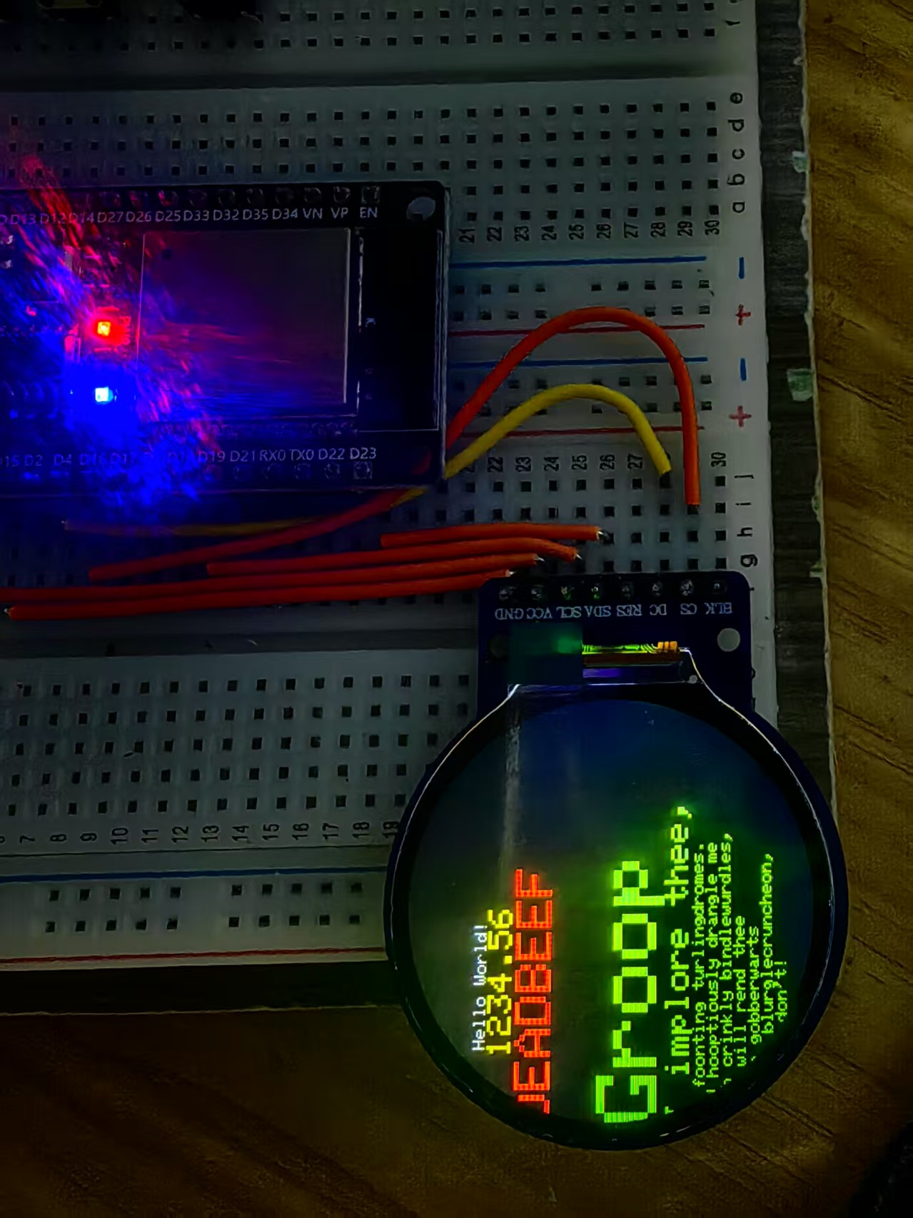 【花雕学编程】Arduino动手做（249）---基于Adafruit_GFX库测试ESP32与GC9A01显示屏的综合功能- Makelog(造物记)