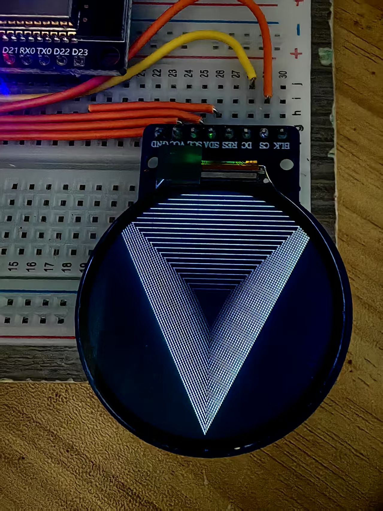 【花雕学编程】Arduino动手做（249）---基于Adafruit_GFX库测试ESP32与GC9A01显示屏的综合功能- Makelog(造物记)